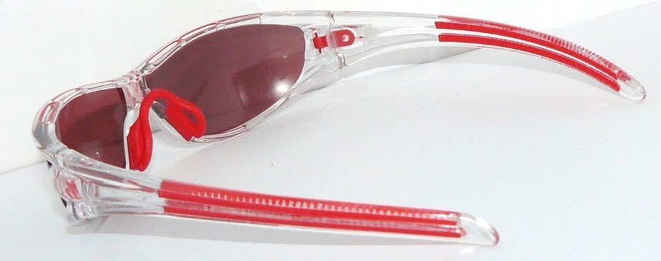 Adidas Sonnenbrille ROT TRANSPARENT a127 s evil eye a135 A126 A267 ...