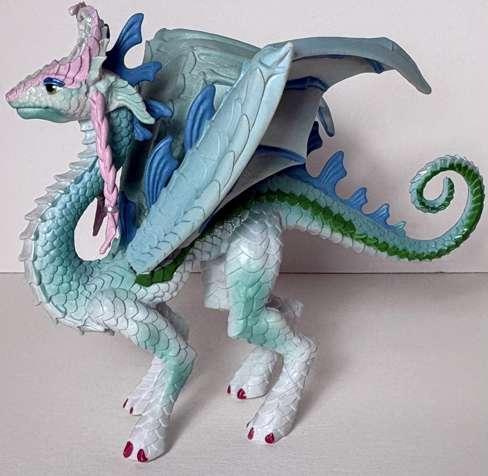 Safari Ltd PRINCESS DRAGON Light Aqua Pink White Winged Fantasy ...