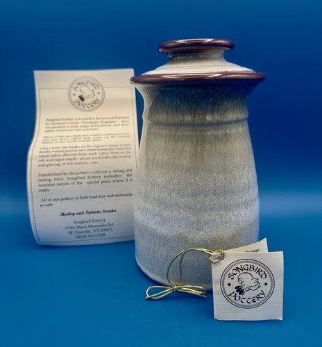 Songbird Pottery (Vermont) Handmade 8" Covered Storm Jar / Candle ...