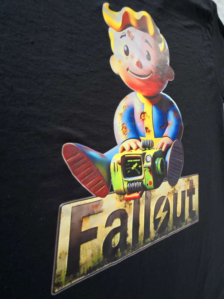 FALLOUT BABY VAULT-BOY Custom t-shirt 50% algodón 50% poliéster (SMALL ...