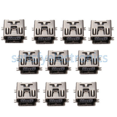 50PCS Mini USB SMD 5 Pin Female Mini B Socket Connector Plug | eBay