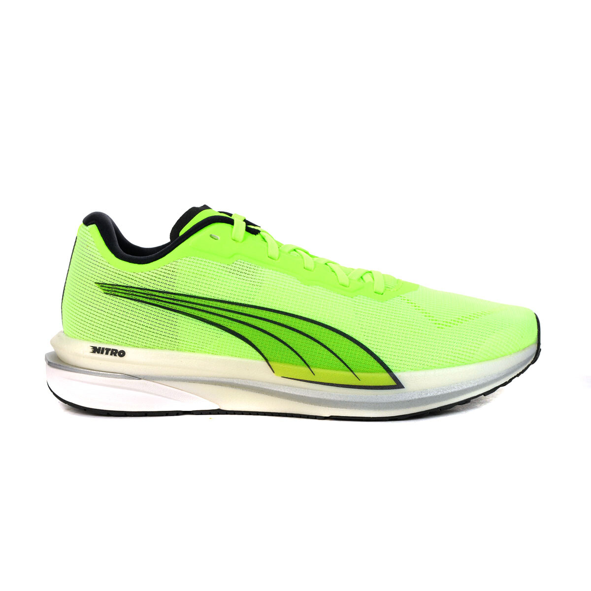 PUMA Men's Velocity Nitro Green Glare/Puma Black Running Shoes 19459611 ...