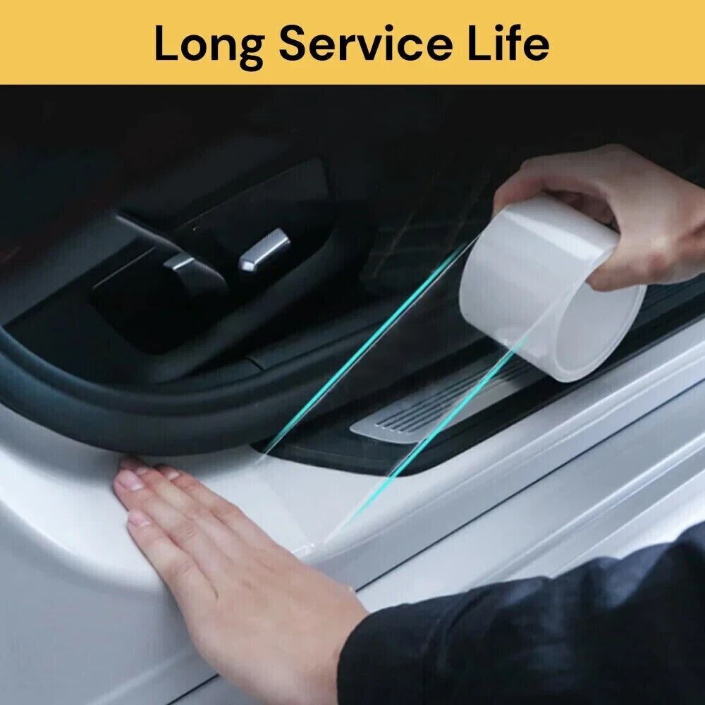 Car Door Sill Protector Edge Sticker Carbon Fiber Rubber DIY Bumper ...