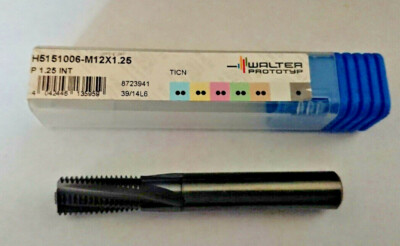 WALTER H5151006-m12x1.25 Solid Carbide Thread Mill 12mm Metric Fine M12 ...