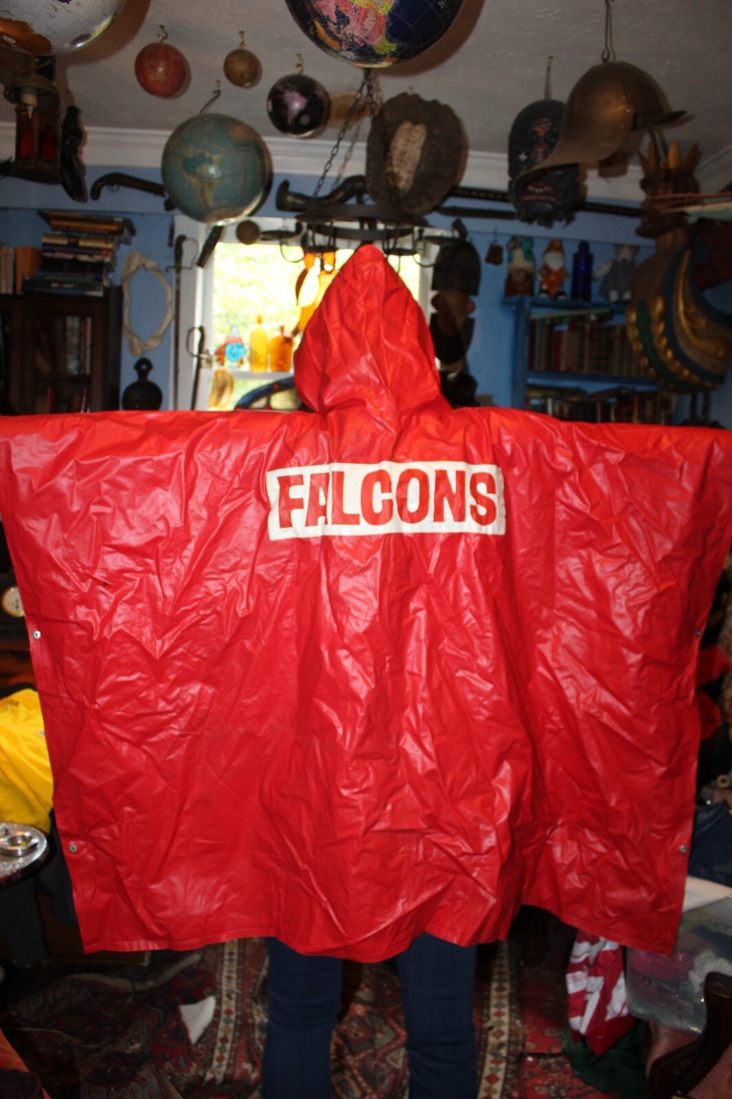 Vintage 1960's 1970's Atlanta Falcons Football Poncho Rain Coat 40" NFL ...