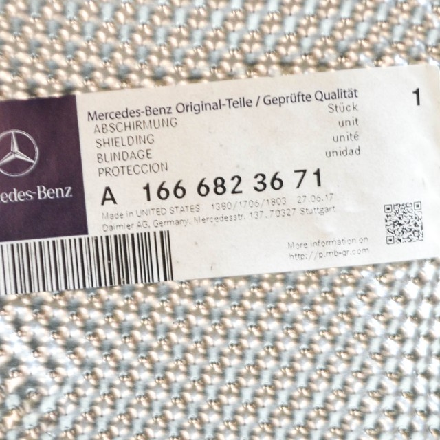 MERCEDES-BENZ GLS X166 Hitzeschutzblech hinten Auspuff A1666823671 NEU ...