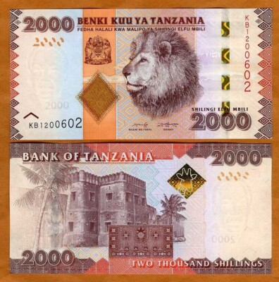 TANZANIA: 2000 shillings Banknote ND (2020) P-42-New UNC Lion | eBay