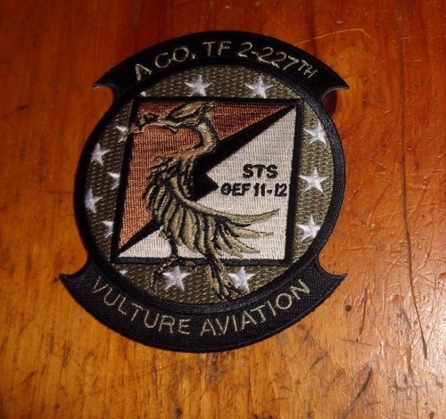 U.S.ARMY AVIATION PATCH, A CO.TF 2nd BN 227TH AVIATION REGIMENT, STS ...