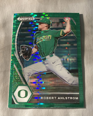 2021 Robert Ahlstrom Panini Prizm Draft Picks #PDP186 Green Pulsar ...