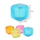 60pk Multicolored Plastic Freezable Ice Cubes Reusable Eco-Friendly ...