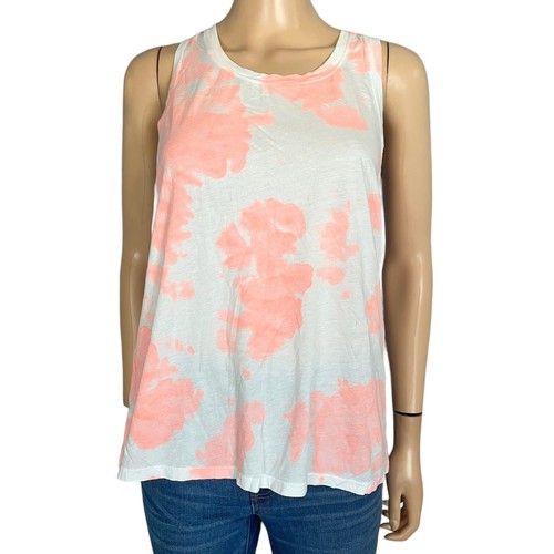 Sundry Womens Tie Dye Tank Top Racerback Peach Pink White Medium/2 | eBay