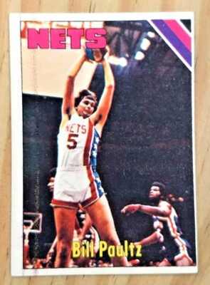 1975-76 TOPPS BILLY PAULTZ CARD#252 ROCKETS SPURS NETS HAWKS JAZZ ST ...