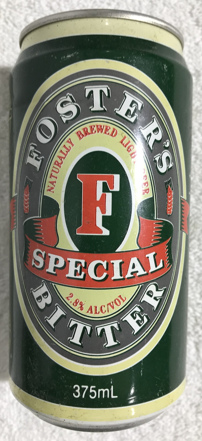 1993. Fosters Bitter Special. Light. Empty Beer Can.Collectable.Bottom ...