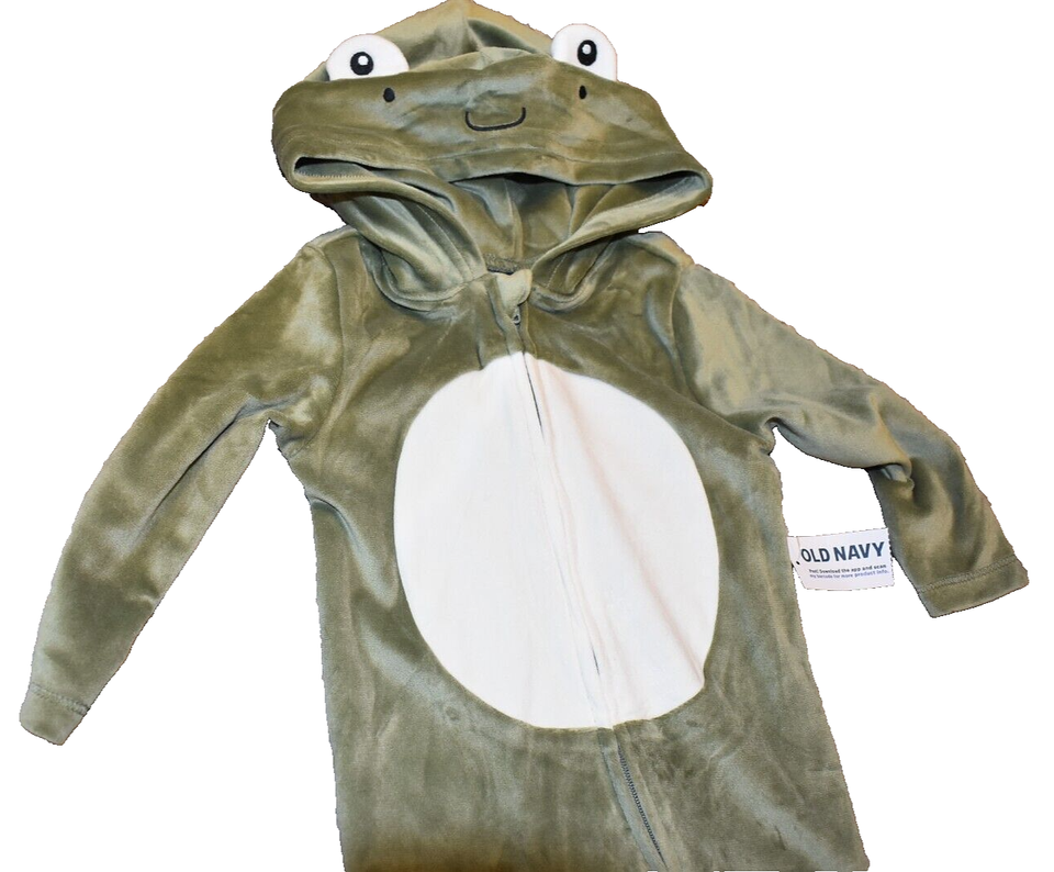 k3 !WOW! NWT OLD NAVY 6-9M Velour FROG Hooded Sleeper Outfit Costume | eBay