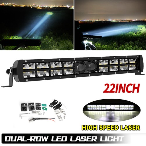 22"inch Dual Row laser led light bar Combo Driving lamp 4x4 offroad 4WD ...