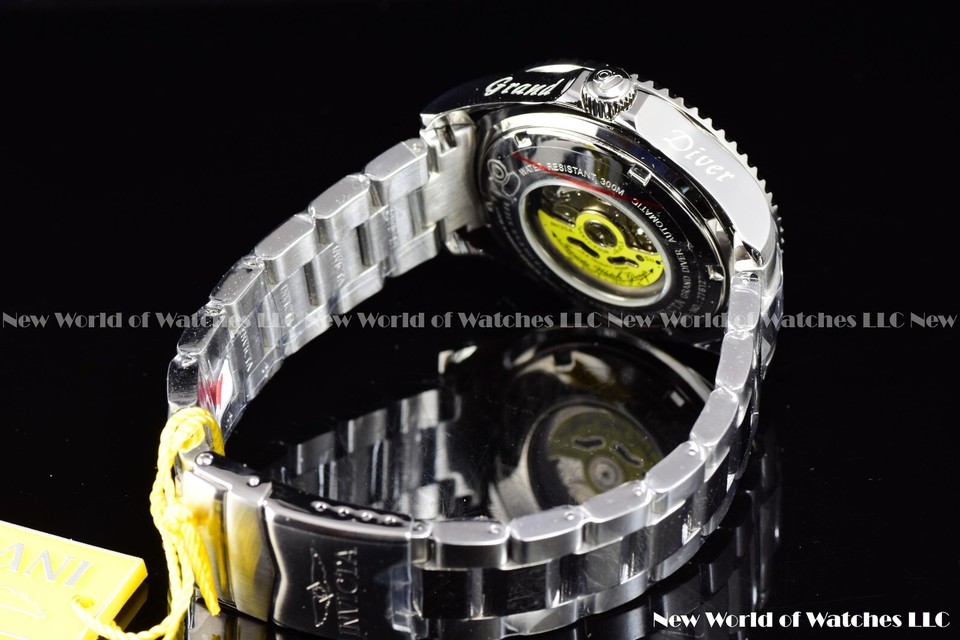 New Invicta Grand Diver NH35A Automatic Black Dial Men's SS Watch ...