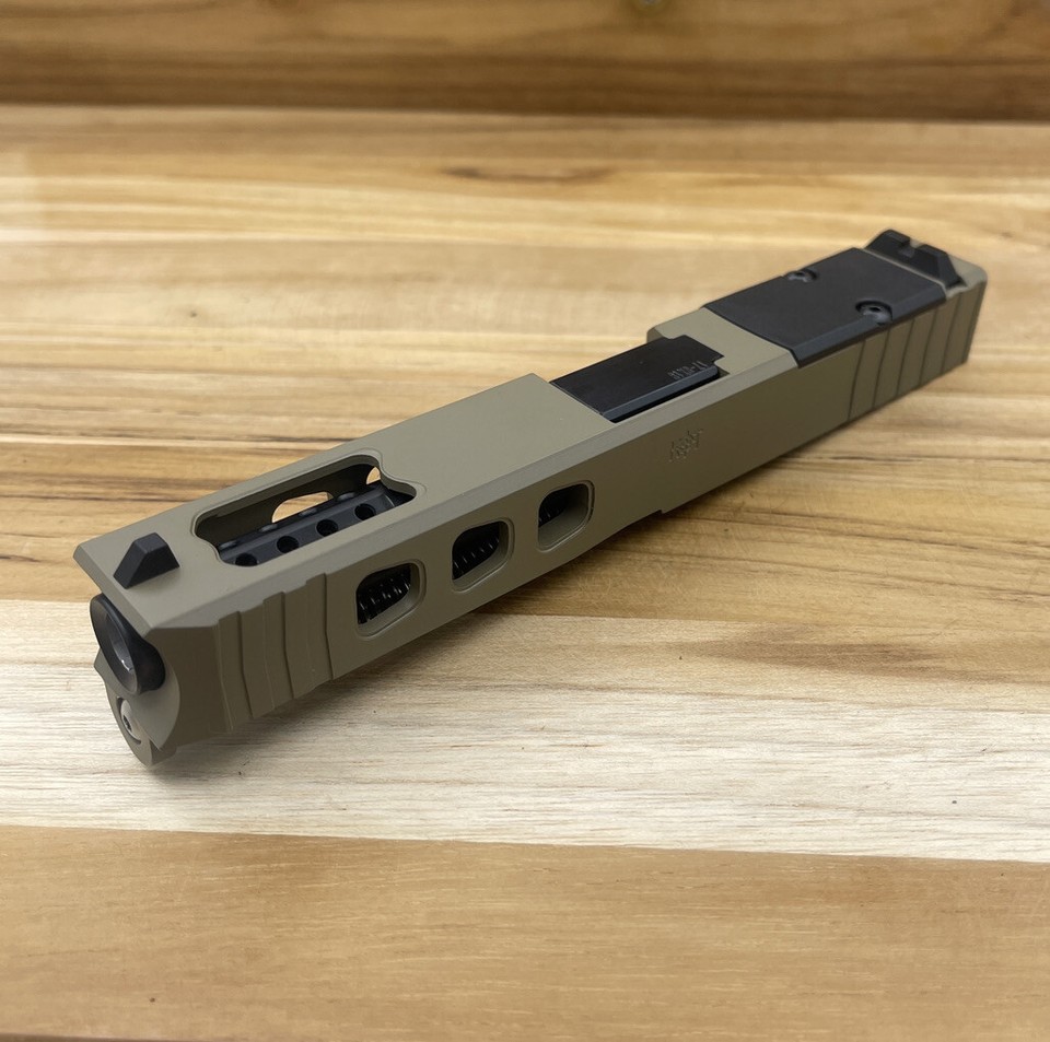 For Glock 17 Complete Slide gen3 FDE RMR Top Port Lightning PORTED ...