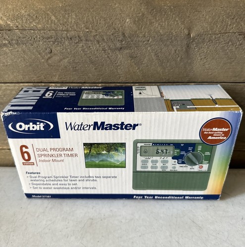 Orbit WaterMaster 6-Station Automatic Sprinkler Timer 57161-New In Box ...