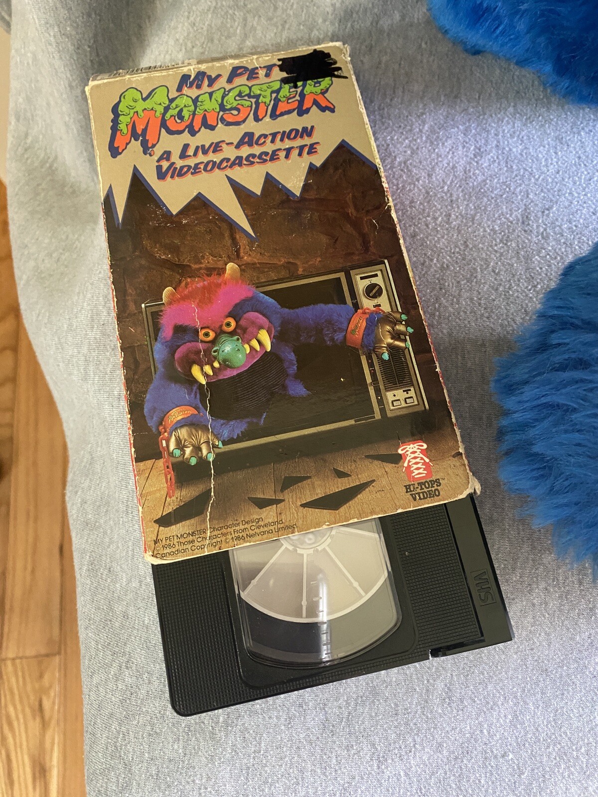 Vintage 1986 My Pet Monster AmToy 24 Inch Big Plush Original With Cuffs ...