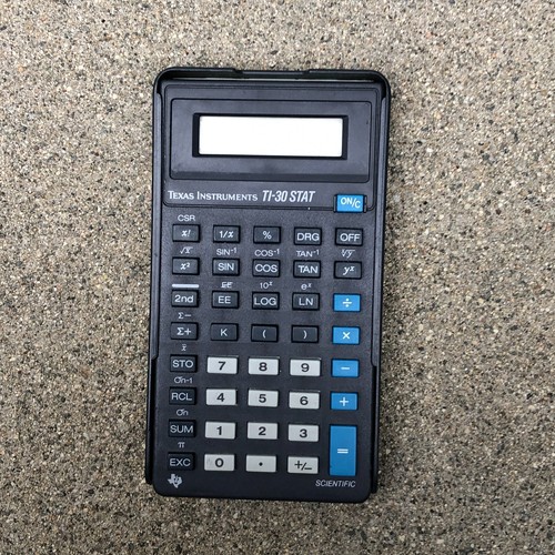 Vintage TEXAS INSTRUMENTS TI-30 STAT Scientific Calculator TESTED WORKS ...