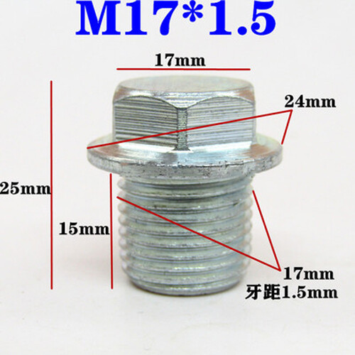 M13 M15 M17 Flange head Bolts Oil Pan Screw Drain oil Bolt 15mm Length ...