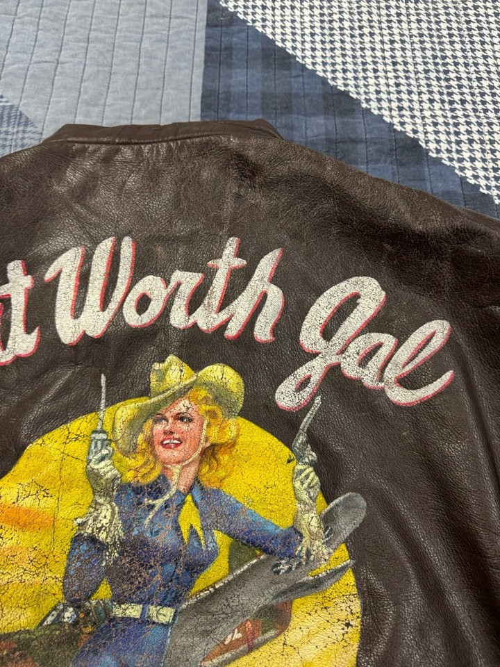 VTG 70s WWII Leather Flight Bomber “Flying Tigers” Pin Up American Girl ...