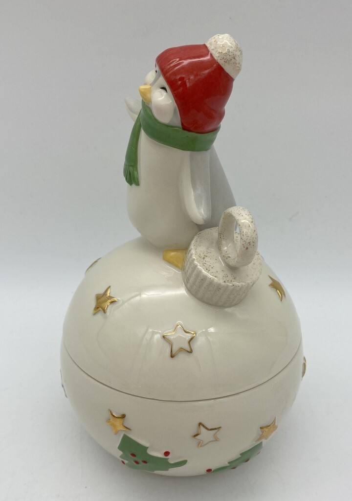 Lenox Penguin Music Box Plays Jingle Bells China Box | eBay