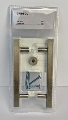 IKEA GRIBBOL Cabinet Handle Pulls, Silver Colour, 140 mm, 5 1/2 " 2 ...