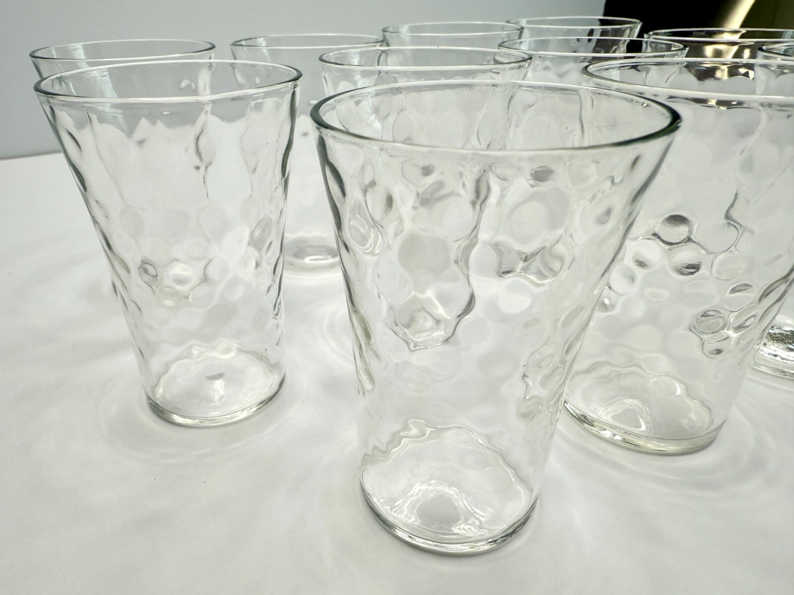 Vintage Set of 11 Dimpled Interior Cordial Glasses 3 oz 3" Tall x 2 ...