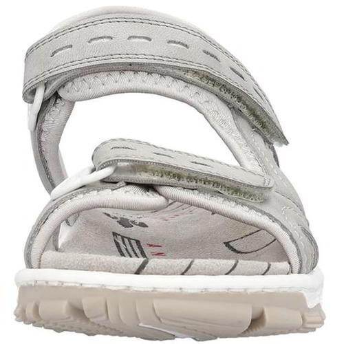 Rieker Womens Ladies 68866 Grey Adjustable Comfort Walking Sandals Size ...
