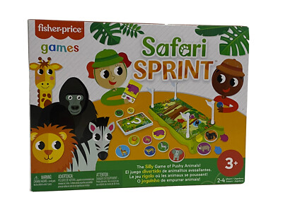 Kids Fisher Price Safari Sprint Silly Game of Pushy Animals New Sealed ...