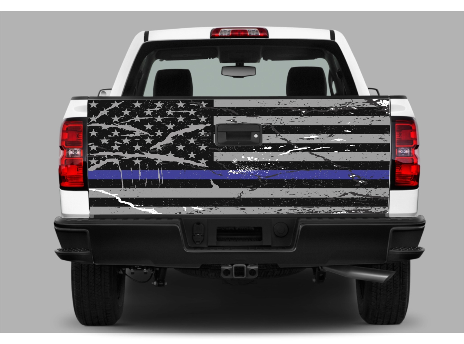 Police Flag Distressed Vinyl Graphic Decals Sticker Tailgate wrap | eBay