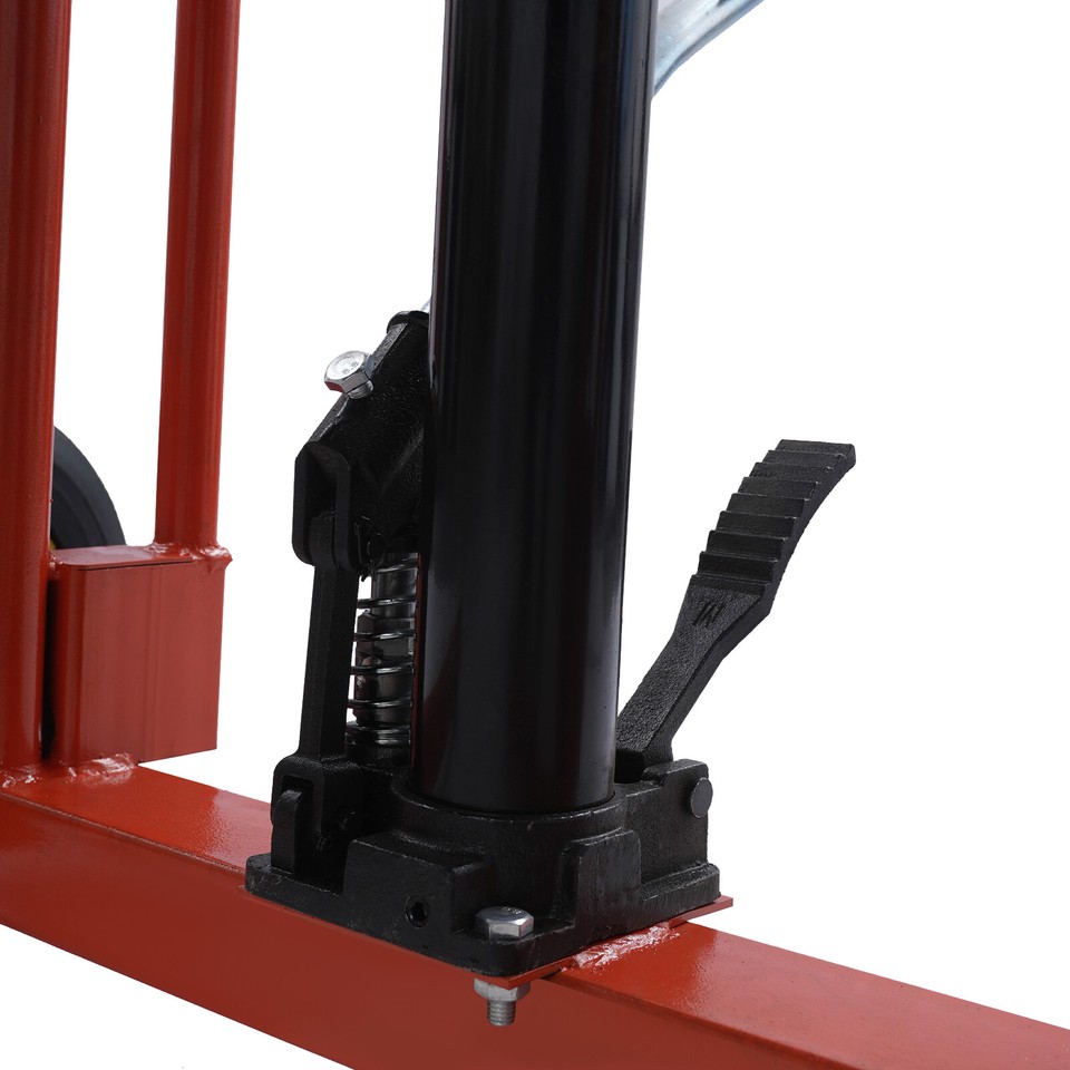 Hydraulic Material Lift 450lbs Winch Stacker Adjustable Pallet Dolly ...