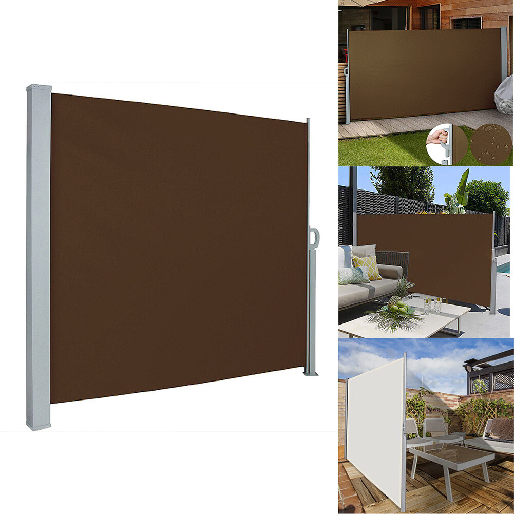 Retractable Side Awning Deck Windbreaker Garden Patio Sun Shade Privacy ...