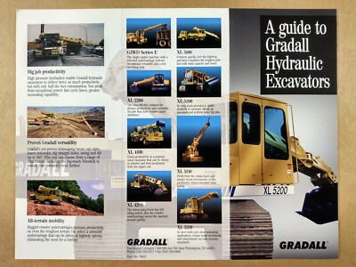 Gradall G3WD XL 2200 4100 4200 5100 5200 Excavators Brochure | eBay