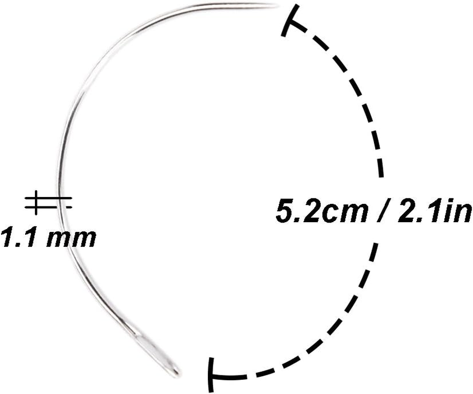20 Pieces Wig Making Pins Needles Set, Wig T Pins and C Curved Needles ...