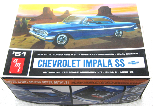 1961 AMT CHEVORLET IMPALA SS 1/25 MODEL KIT BUILD STARTED IN BOX | eBay