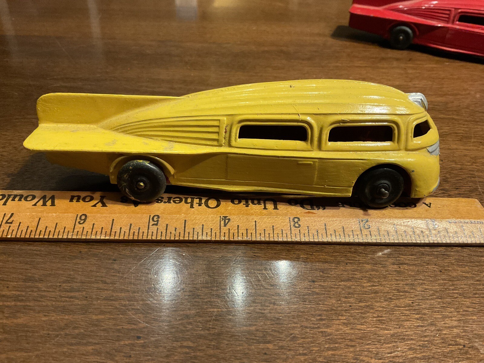 2 Vintage Manoil No 706 ZEPPLIN Toy CARs 1936-38 6 1/4" Painted Metal ...
