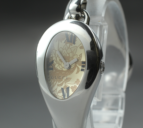 [Exc+5] Gucci 103 Floral Champagne Dial Horsebit Quartz Women's Watch ...