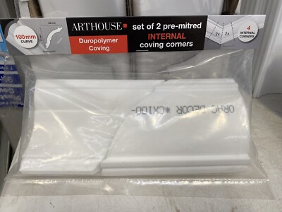 Brand new 100mm curve Arthouse Duropolymer Internal Coving Corners ...