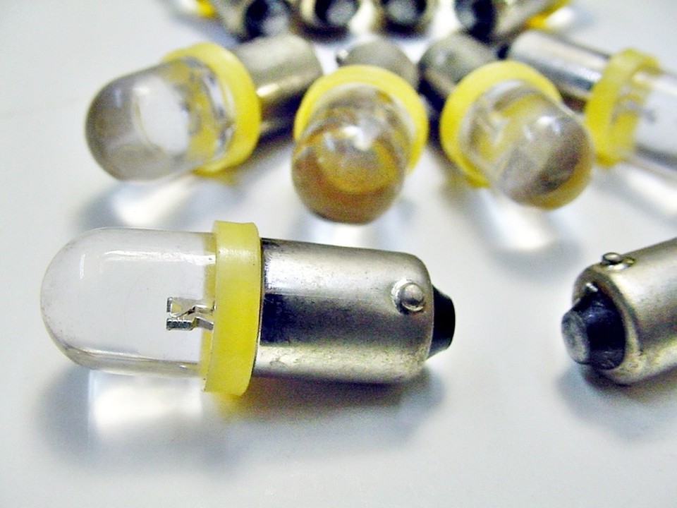 10 Ford Linc Merc Yellow LEDs Instrument Panel 1815 Lights Bulbs Domes ...