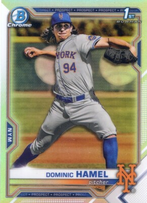 2021 Bowman Draft Chrome Refractor RC BDC-60 Dominic Hamel - New York ...