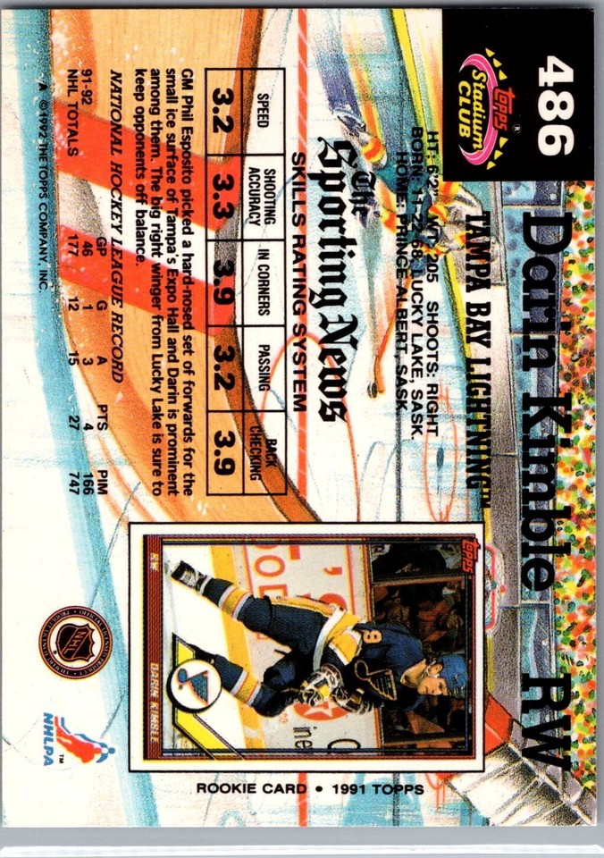 1992-93 Topps Stadium Club -#486 Darin Kimble | eBay