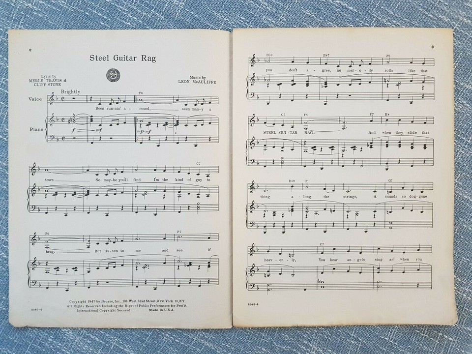 Steel Guitar Rag by Merle Davis, Cliff Stone & Leon McAuliffe. Bourne ...