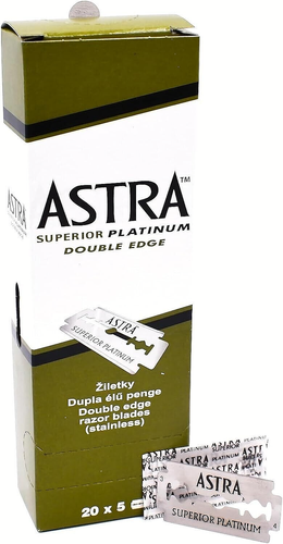 100 ASTRA Super Platinum Smooth Double Edge Safety Razor Blades ( 20x5 ...
