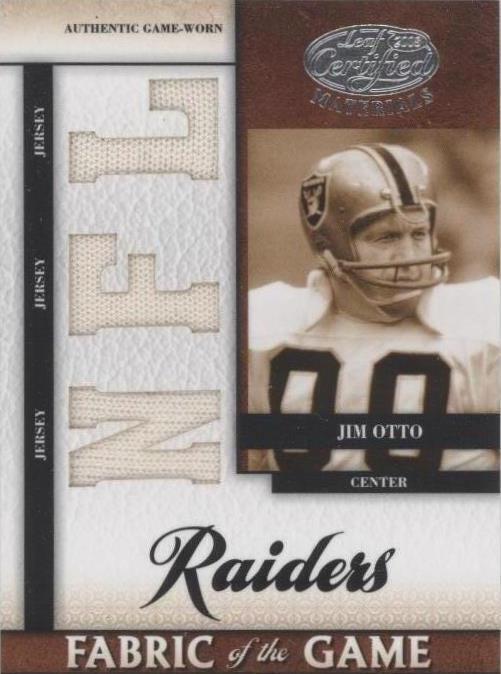 2008 Leaf Certified Materials - Fabric of the Game Jim Otto #FOG-40 Die ...