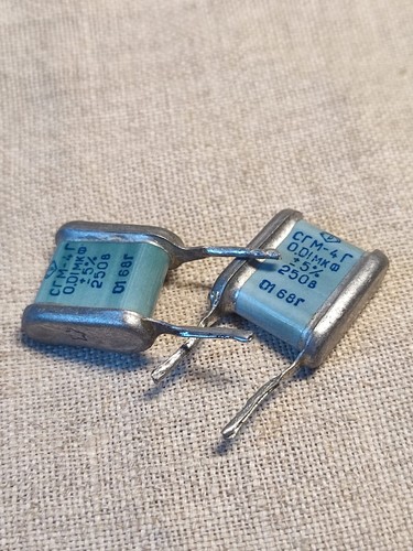 2 pcs 0.01 uF = 10000 pF 250V Silver Mica Capacitors SGM-4G (СГМ-4г ...