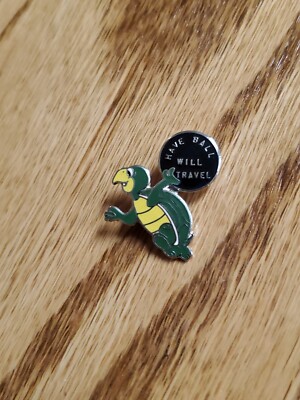 Cute Turtle Have ball will travel Bowling Lapel Hat Pin Vintage qr | eBay