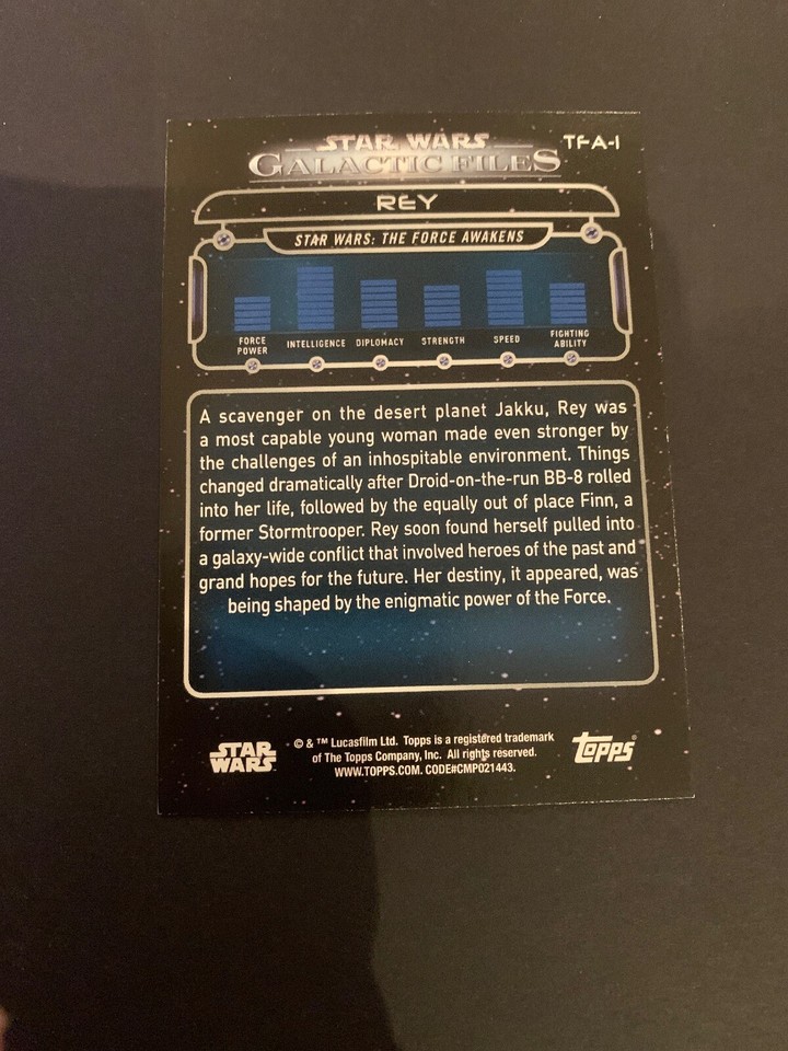 2017 STAR WARS GALACTIC FILES REBORN Rey TFA-1 | eBay
