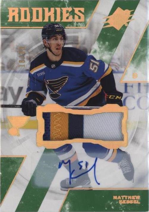 2023-24 SPx - Rookies Patch Autographs #160 Matthew Kessel /49 (AU, MEM ...